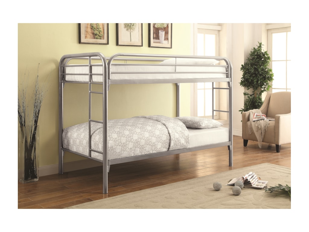 Coaster Metal Beds Twin Over Twin Bunk Bed With Built In Ladders A1 Furniture Mattress coaster-metal-beds-twin-over-twin-bunk-bed-with-built-in-ladders-a1-furniture-mattress
